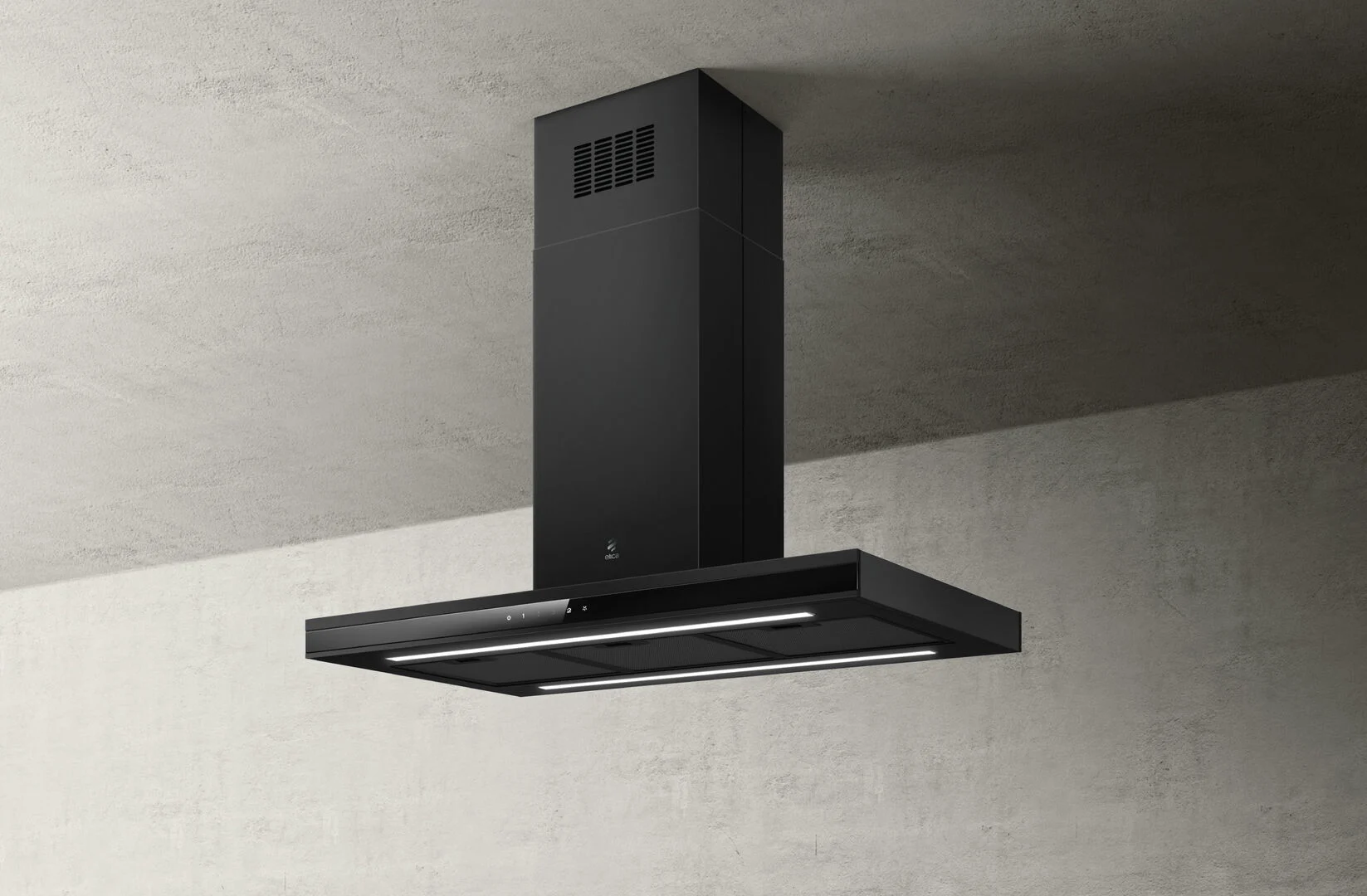 Elica ADELE2 90cm Island Extractor Hood in Black - ADELE2-ISL-BLK