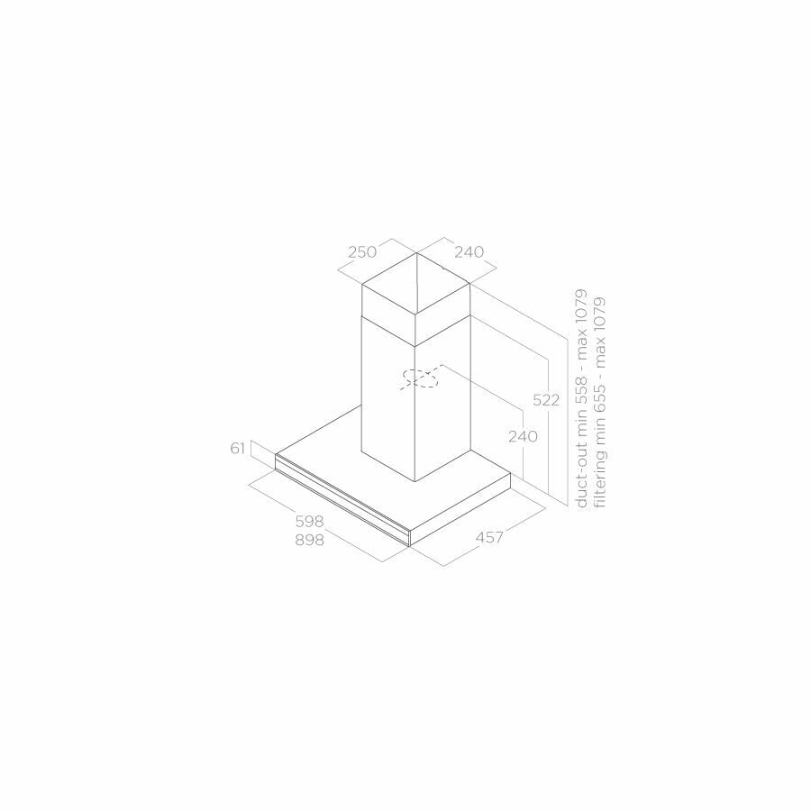 Elica ADELE2 90cm Island Extractor Hood in Stainless Steel - ADELE2-ISL ...