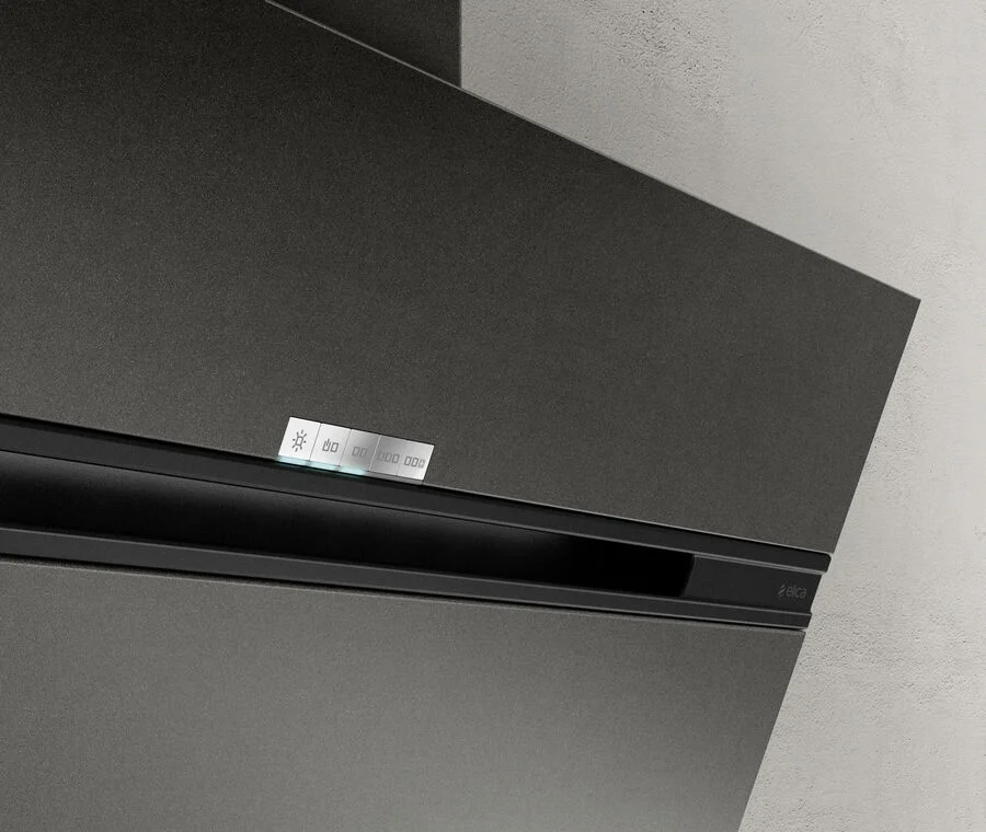 Elica Ascent Urban 90cm Angled Extractor Hood in Cast Iron - ASC-URB-IRON