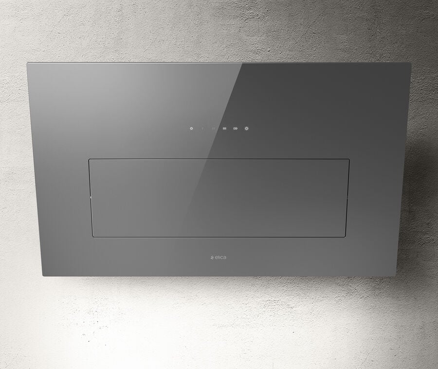 Elica Bloom 85cm Angled Extractor Hood in Grey Glass - BLOOM-STD-GR