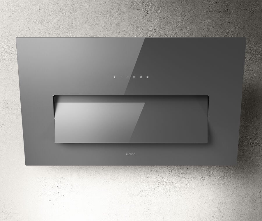 Elica Bloom 85cm Angled Extractor Hood in Grey Glass - BLOOM-STD-GR