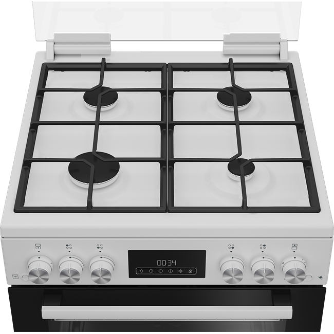 Blomberg GGRN655W 60cm Freestanding Gas Double Oven with Gas Hob in ...